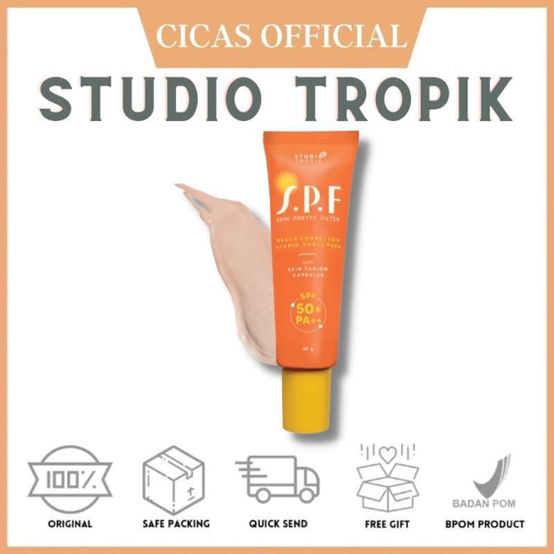 Jual STUDIO TROPIK SPF 50+ PA++ Skin Pretty Filter (Peach)50g di Seller ...