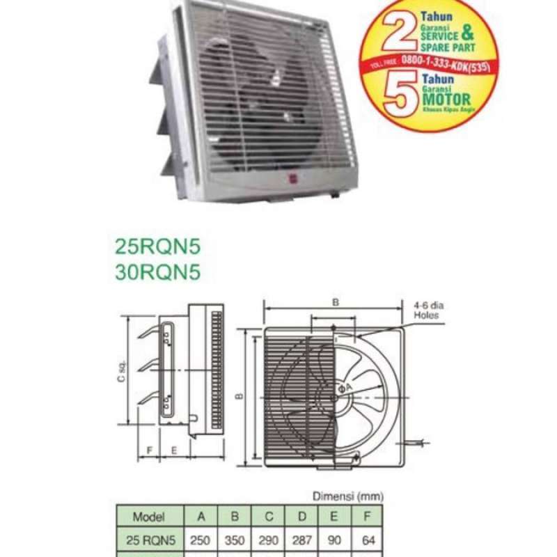 Jual KDK EXHAUST FAN DINDING 12 INCH / KDK EXHAUST FAN TEMBOK 30 RQN di ...