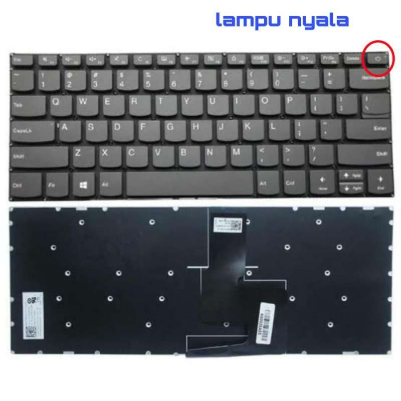 Jual keyboard lenovo ideapad 320-14 320-14ikb 330-14 tombol power nyala ...