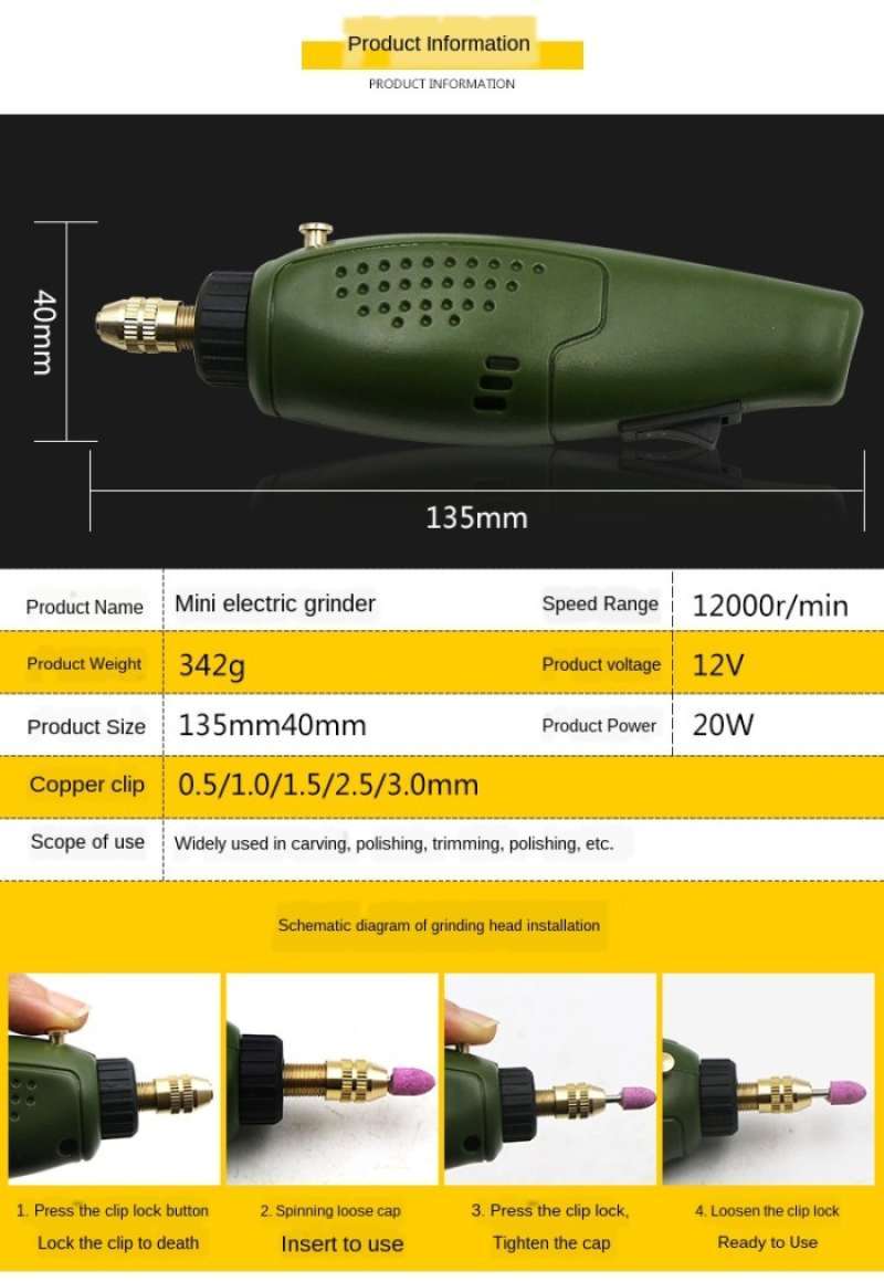Promo Grinder Bor Mini / Gerinda Listrik Portable / Alat Ukir Grafir ...