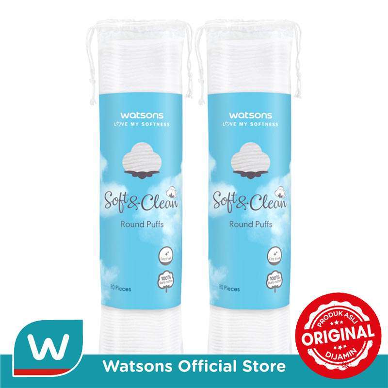 Promo Watsons Round Facial Puffs 80's Bundle Diskon 32% di Seller ...