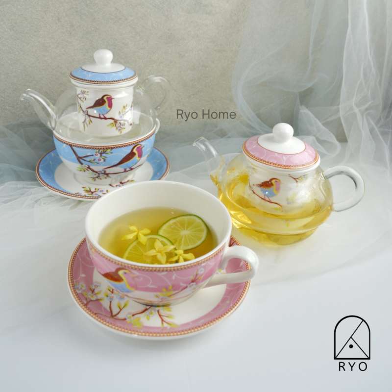 Jual [ RYO ] IVANOV Teko Teh Aesthetic 2 in 1 / Tea Pot Set Keramik ...