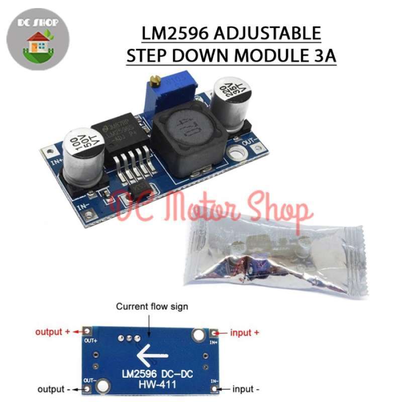 Promo LM2596 Adjustable DC-DC Step Down Module 3A LM2596S Step Down DC ...
