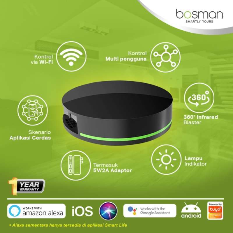 Promo Bosman Smart Universal Ir Remote - Wifi Control Iot Smart Home ...
