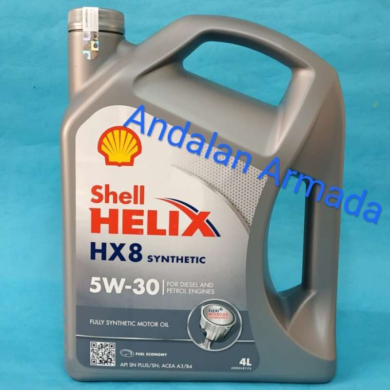 Jual Oli Shell Helix HX8 SYNTHETIC 5W-30 4L 100% Original di Seller ...
