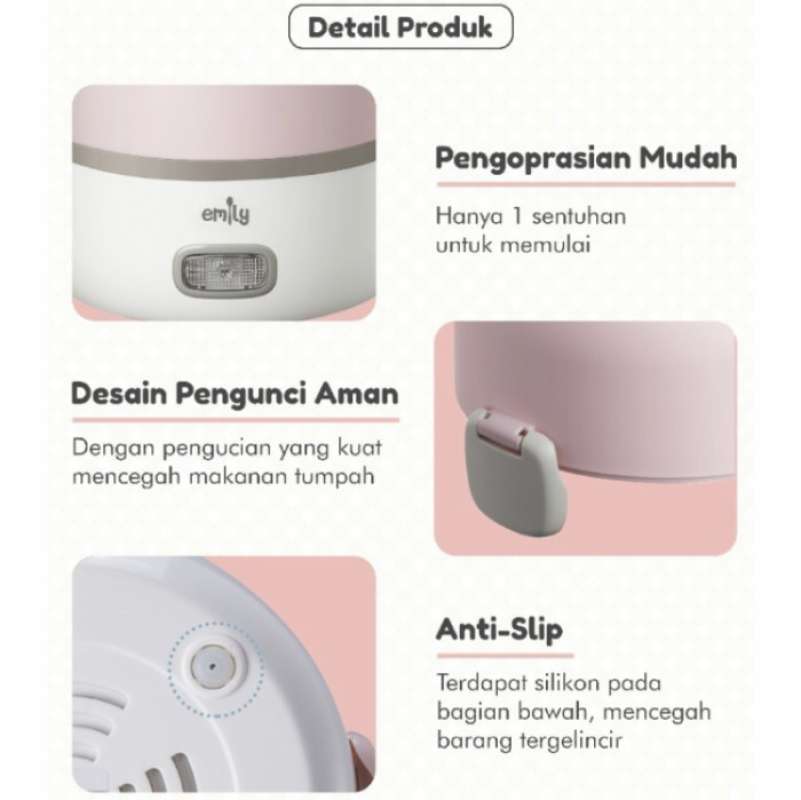 Jual EMILY Electric Lunch Box 1,3 L / Kotak Makan Elektrik di Seller ...