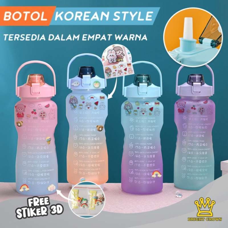 Jual Bright Crown Botol Minum Motivasi Botol Viral Penanda Waktu Jumbo Fu Di Seller Yuk