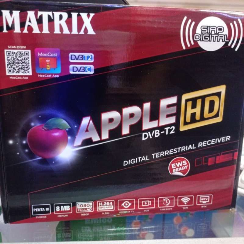 Jual Set Top Box Stb Matrix Apple Red Dvb-t2 Hd Di Seller New Vision ...