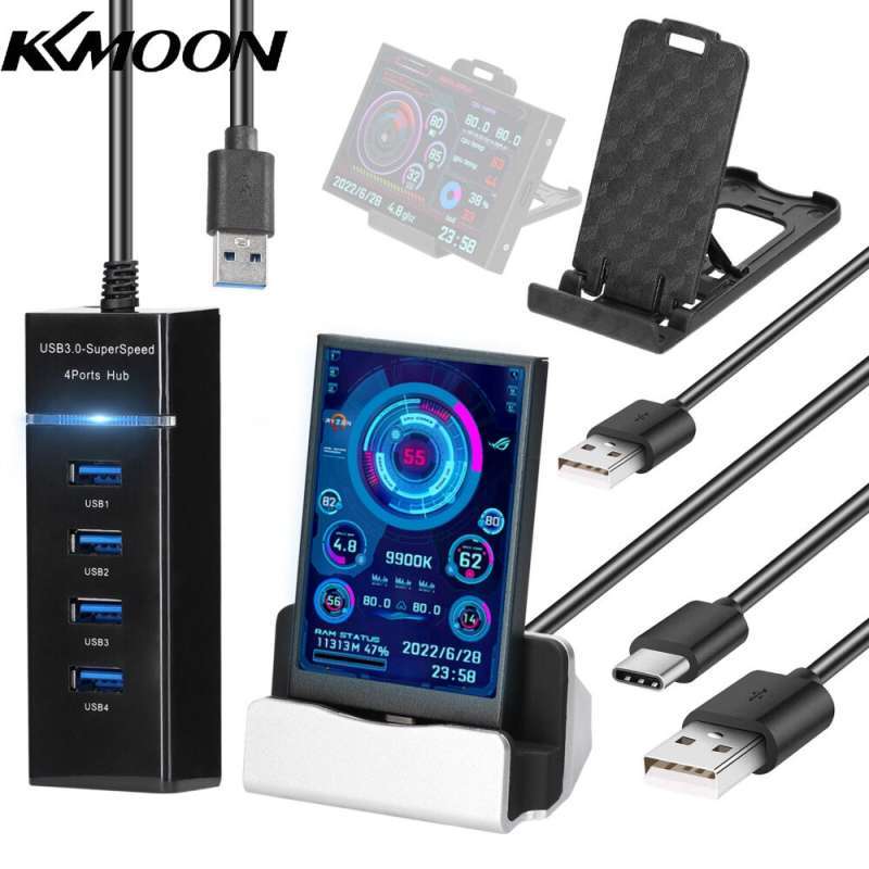 Jual Layar Tampilan IPS 3.5 Inci USB Layar Sekunder Komputer CPU GPU ...