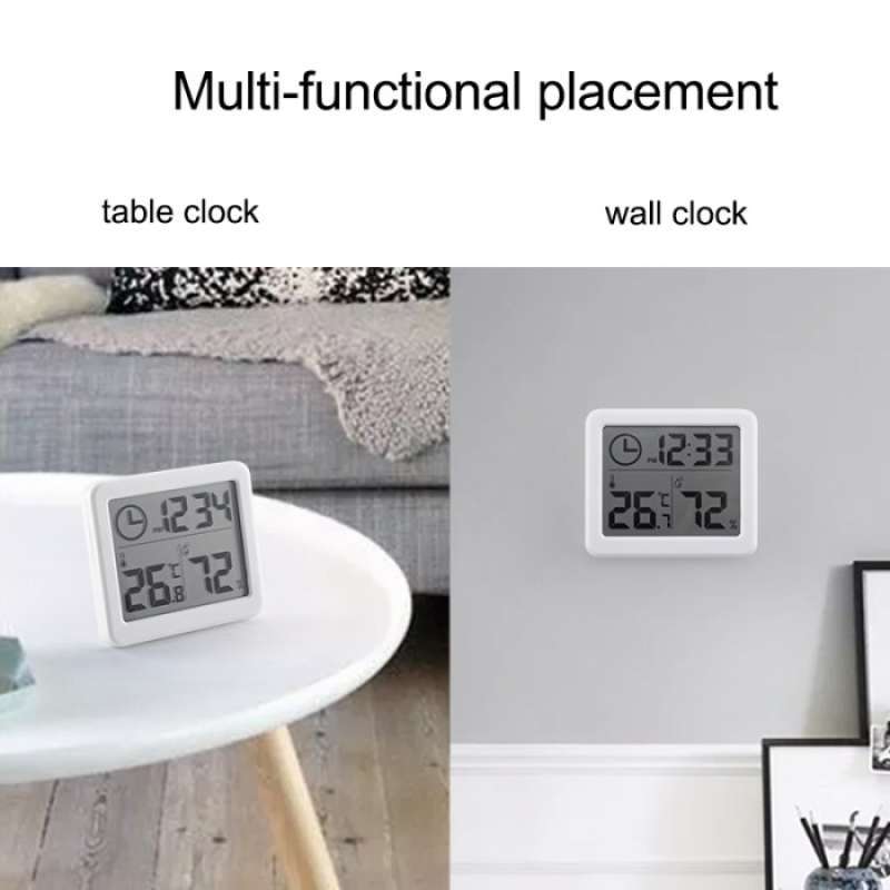 Promo Jam Meja & Dinding Digital Clock Humidity Thermometer Minimalis 3 ...