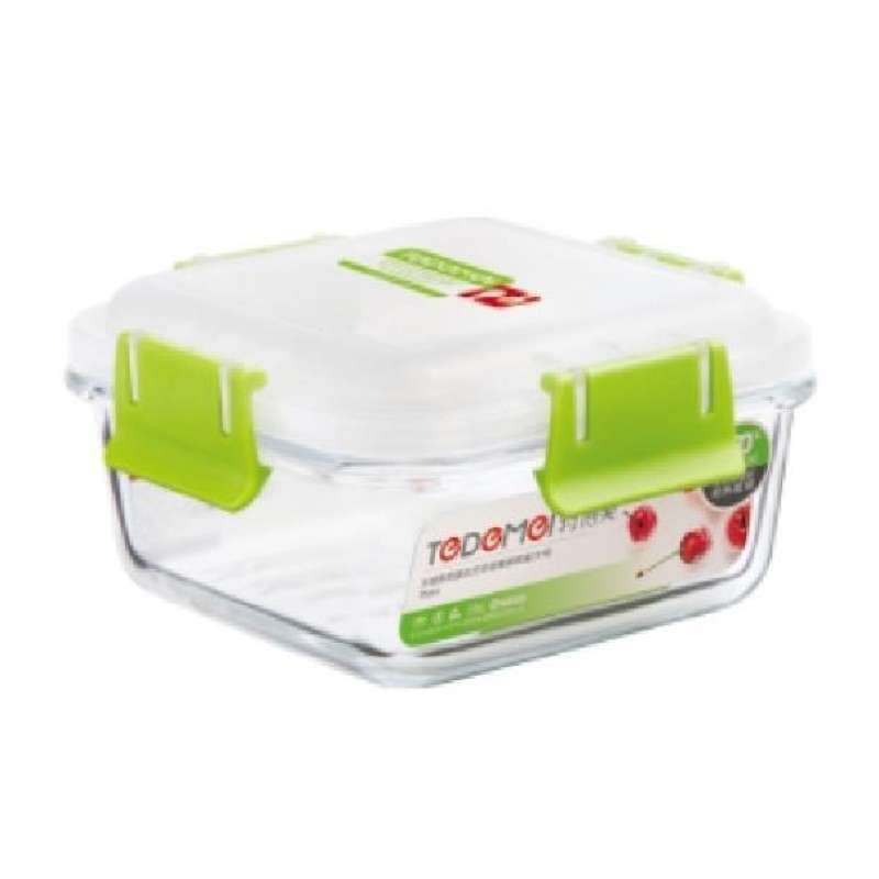 Jual KOTAK MAKANAN KACA/FOOD CONTAINER/GLASS LOCK/700ML/TEDEMEI di ...