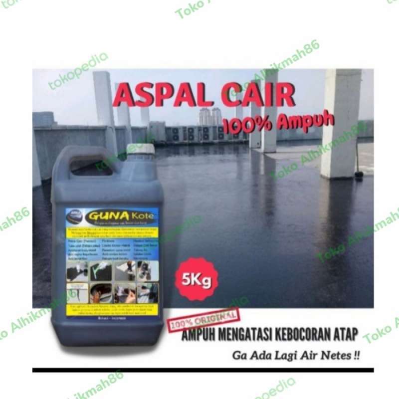 Promo Aspal Cair 5 Kg Cairan Pelapis Anti Bocor Dak Dan Talang Air ...