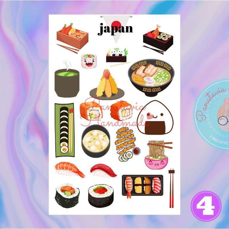 Jual Stiker Lucu Tema Food 1 | Stiker Tahan Air | Stiker tahan Cuaca ...