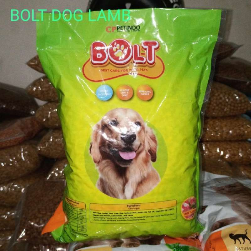 Promo Makanan Anjing Bolt Dog Lamb 5Kg / Bolt Dog Lamb Kemasan 5Kg ...