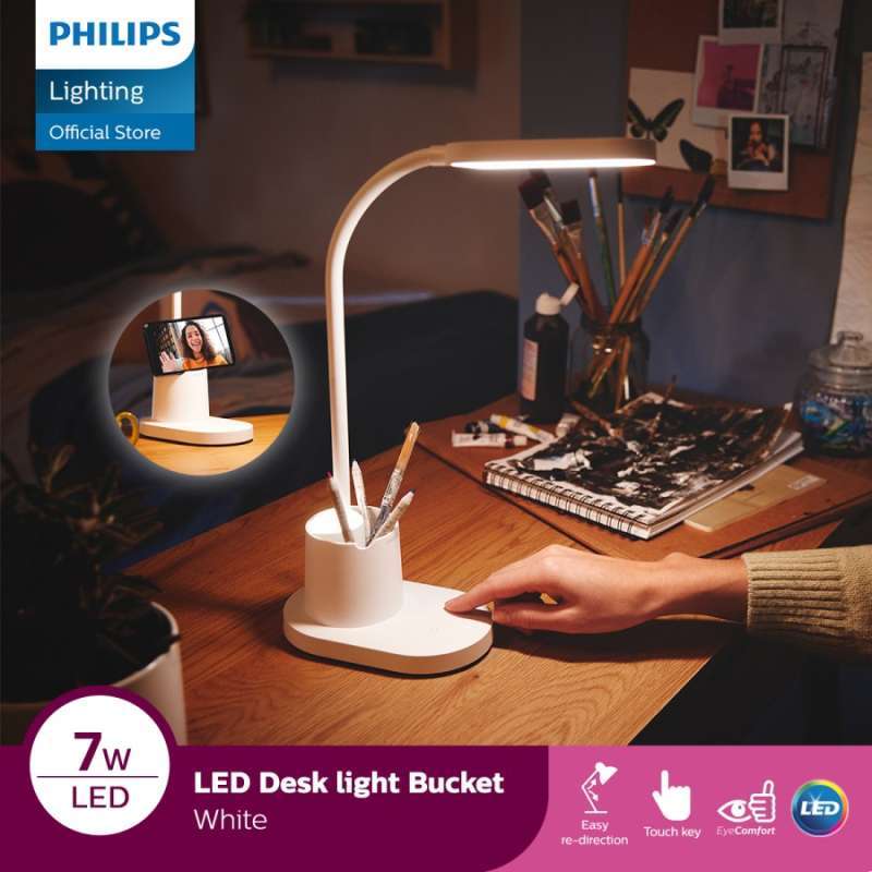 Jual Philips LED Desk Light Bucket - Rechargeable 7W White di Seller ...