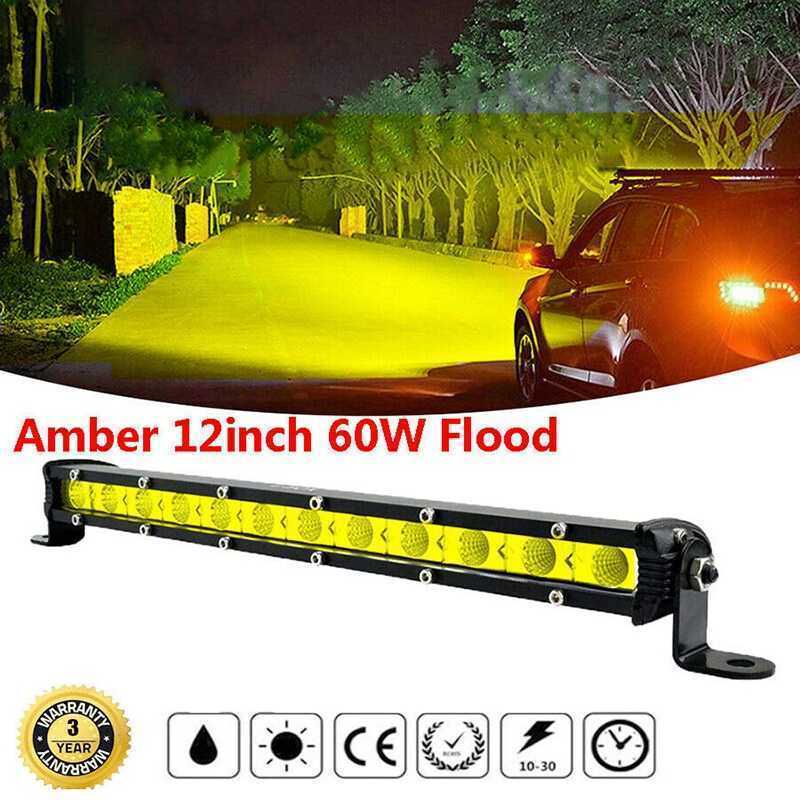 Jual Amber Bar Lampu Kerja LED 12 Inci 60W. Lampu Kabut Baris Tunggal ...