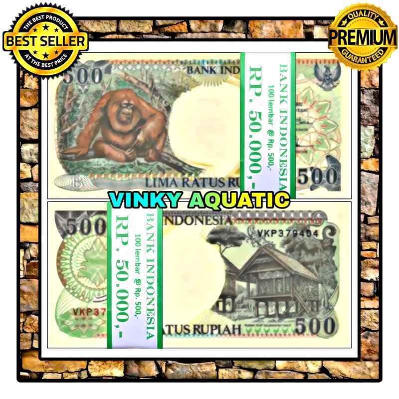 Jual 1 GEPOK UANG KERTAS KUNO 500 RUPIAH ORANG UTAN GOOD QUALITY di ...