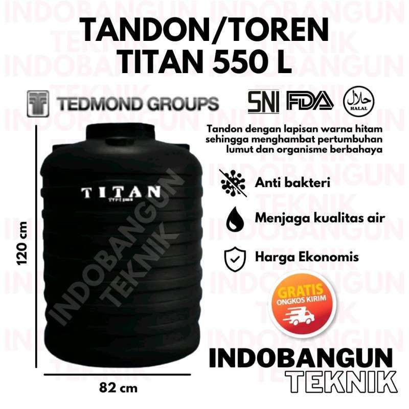 Jual Tandon Air Toren Air Tangki Air Tedmond Grand Titan 500 Liter 550 ...