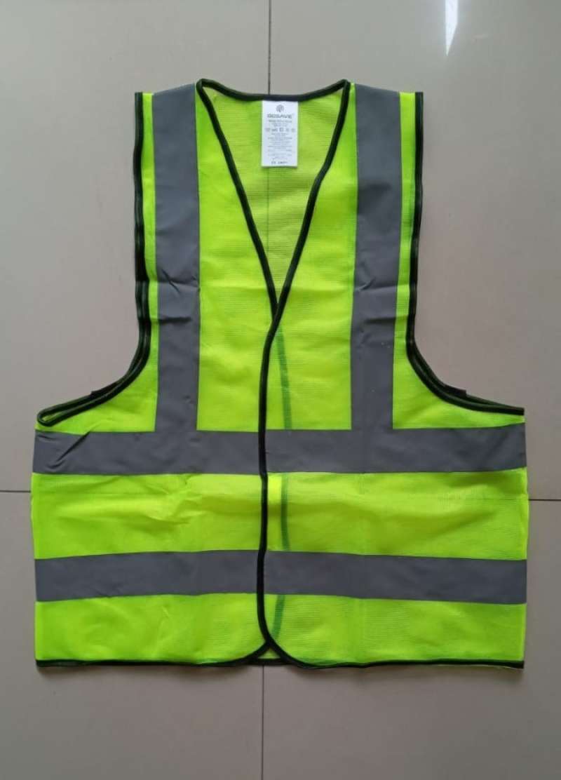 Promo Rompi Safety Polyester Hijau. Safety Vest Proyek. 4 Line Basic ...