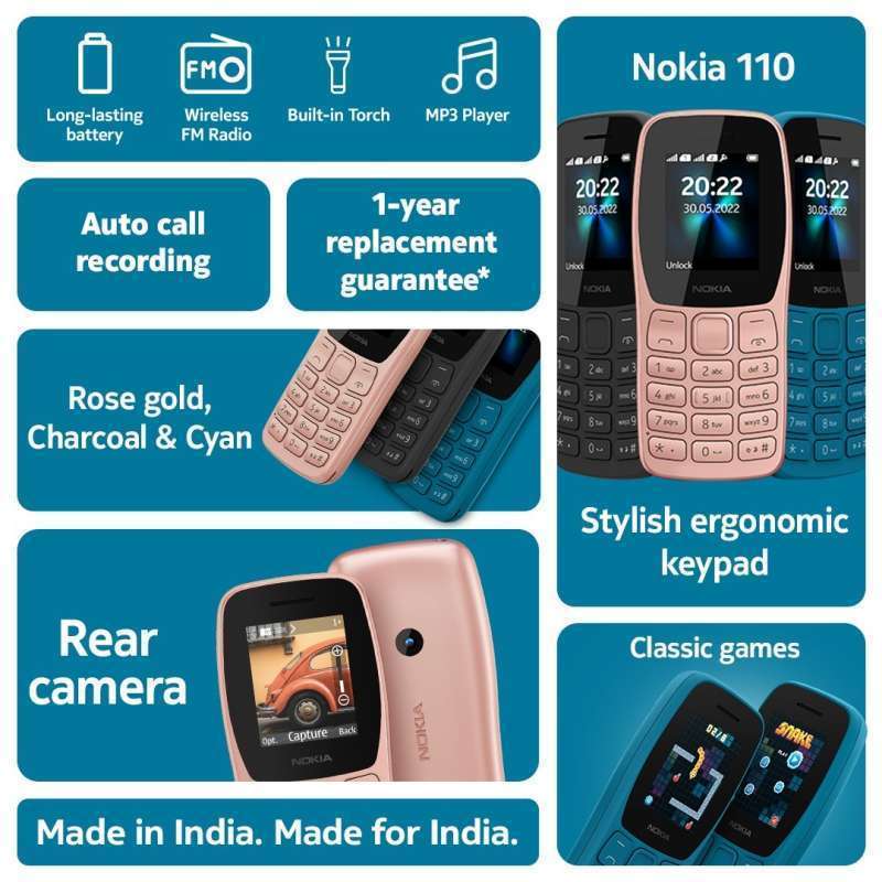 Jual Nokia 110 2024 Spesifikasi Original, Murah & Diskon Harga Juli 2024 | Blibli