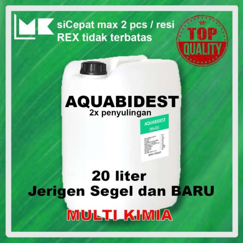 Jual Aquabidest / Aquabides / Aquabidestilata 20 Liter Di Seller Anes ...
