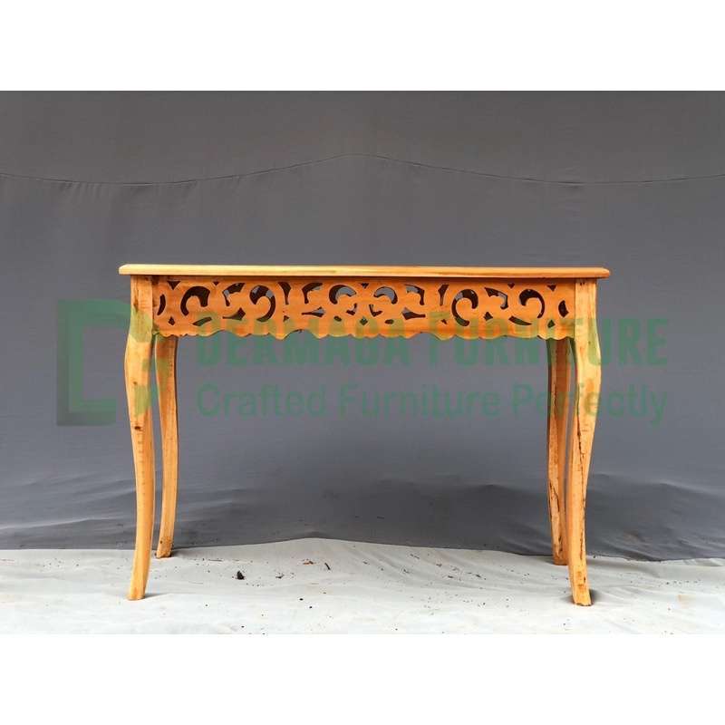 Jual meja catering pendek kayu mahoni meja konsol krawang meja dinding ...