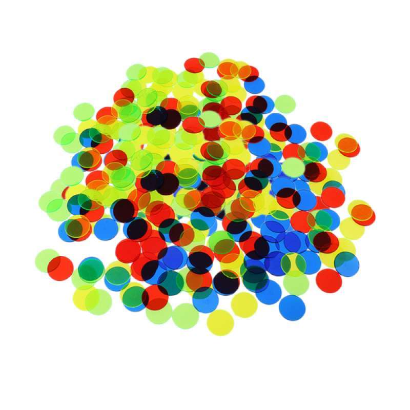 Jual 200pcs Professional Bingo Game Transparent Color Counters Plastic ...
