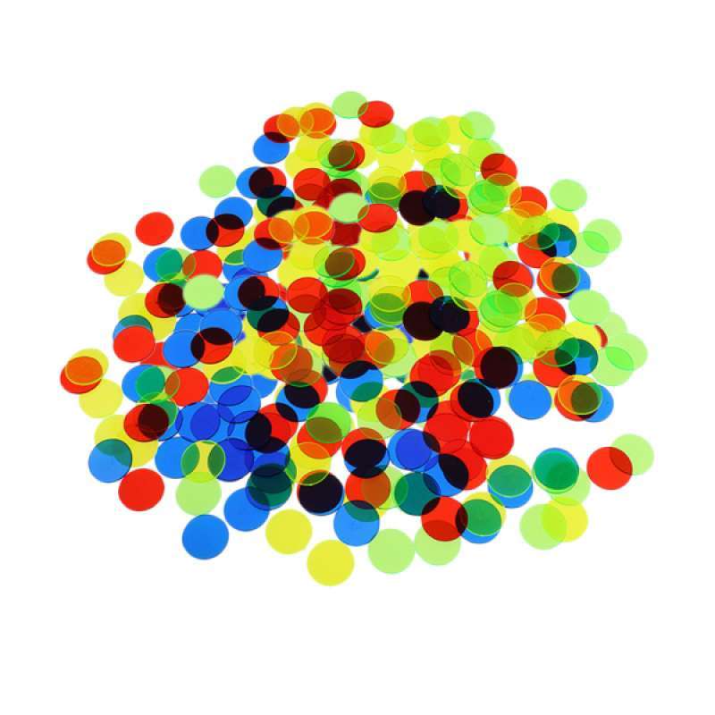 Jual 200pcs Professional Bingo Game Transparent Color Counters Plastic ...