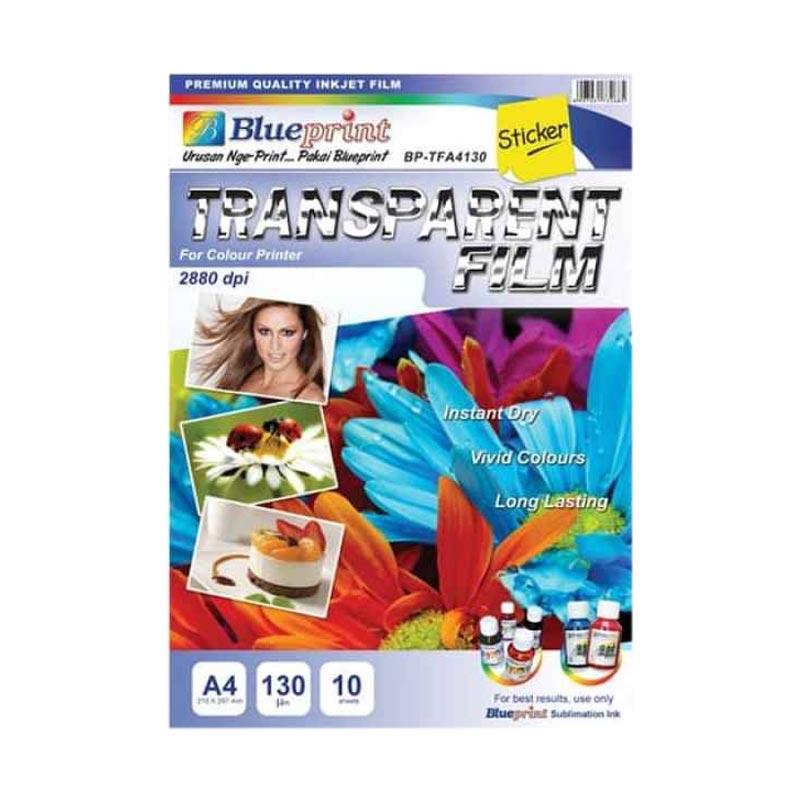 Jual Blueprint Sticker Transparent Film A4 130GSM [10 Sheet] di Seller ...
