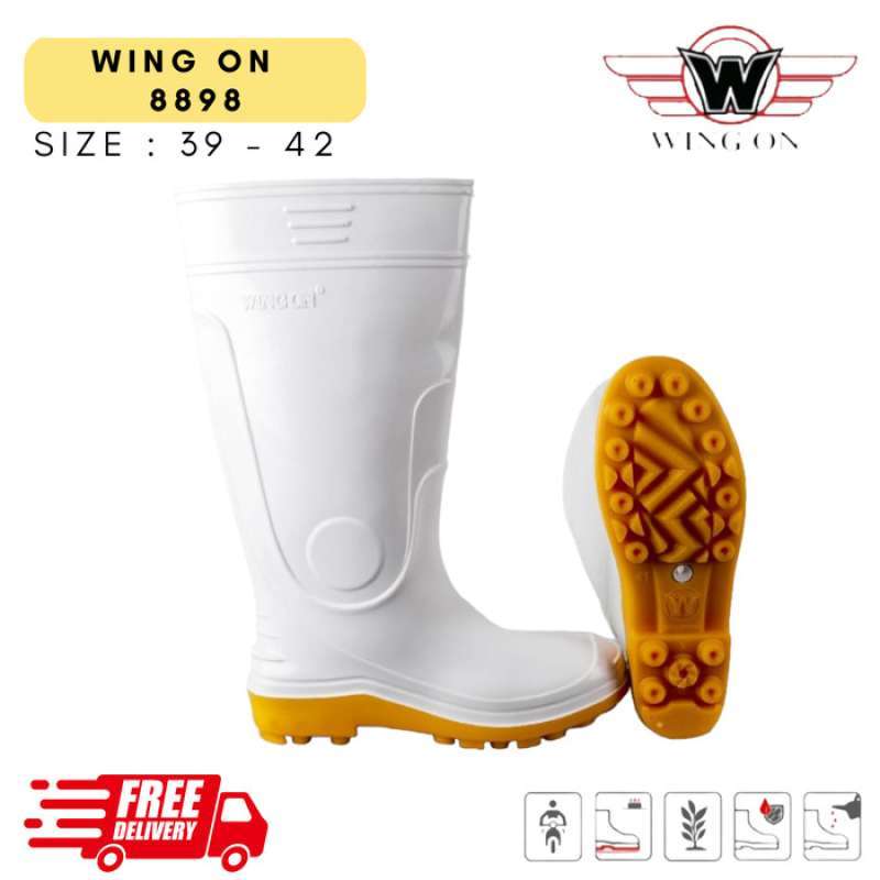 Jual Sepatu APD Boots Sepatu Proyek Karet Pria Wanita Wing On 8898 ...