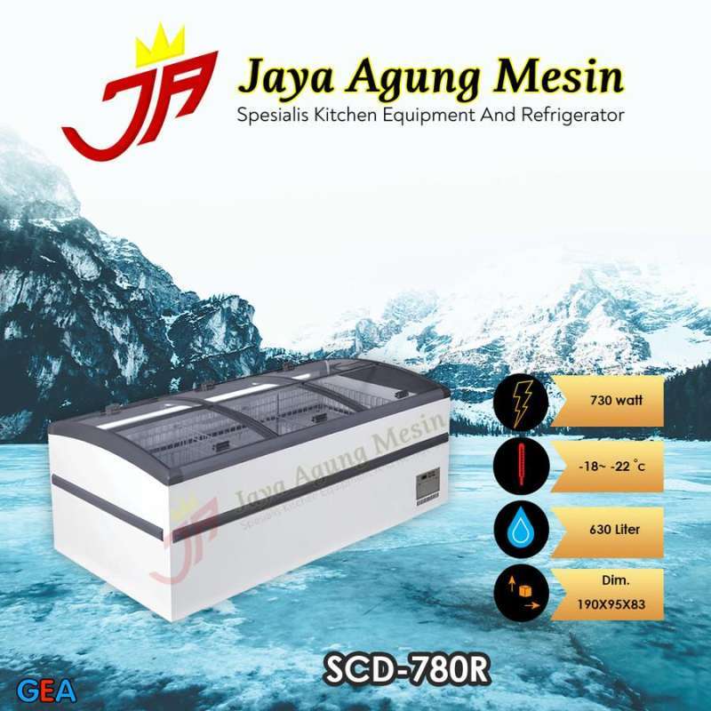 Jual Gea Scd-780r Island Freezer / Sliding Freezer Automatic Defrost Di ...