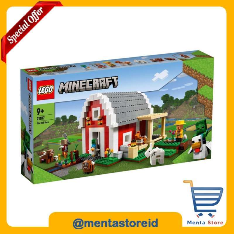 Promo LEGO Minecraft 21187 The Red Barn Diskon 30% di Seller Menta Toys ...