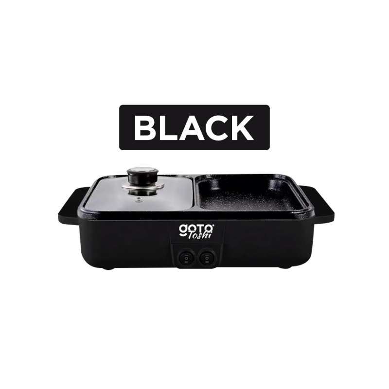 Promo Goto Toshi Minipan Electric Hotpot Alat Panggangan Grill Pan Bbq 2in1 - Black Diskon 73% ...