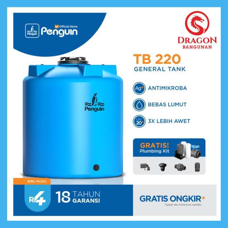Jual Penguin Tangki | Toren | Tandon Air TB 220 2500 liter - CREAM di ...