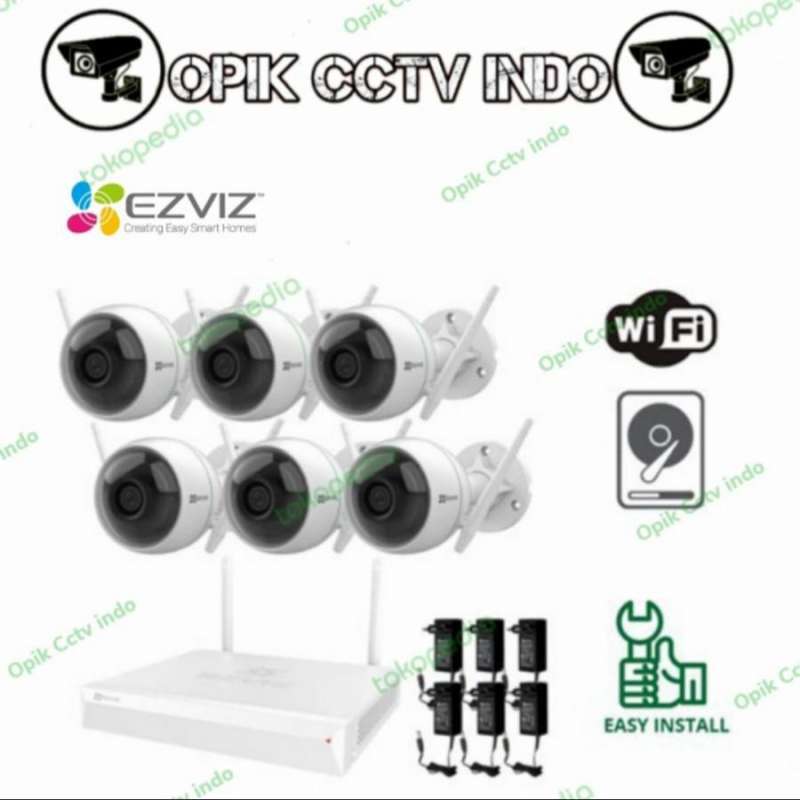 Jual PAKET CCTV IP WIFI WIRELESS 3MP 6CAMERA HDD 2TB LENGKAP di Seller ...