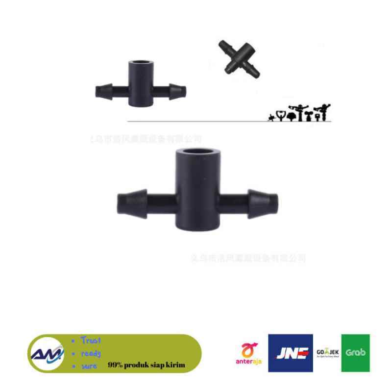 Promo Premium Micro Tee 3/5 Nepel Nepple Cabang 2 Selang Irigasi Tetes ...