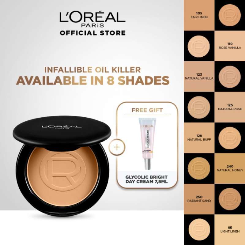 Promo Lâ€™Oreal Paris Infallible Oil Killer High Coverage Powder Diskon ...
