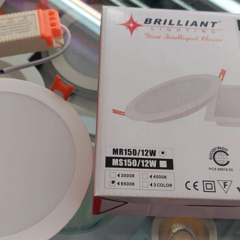 Jual Downlight BRILLIANT LED PANEL LIGHT 12Watt. AC85-265V MS150/12W di ...