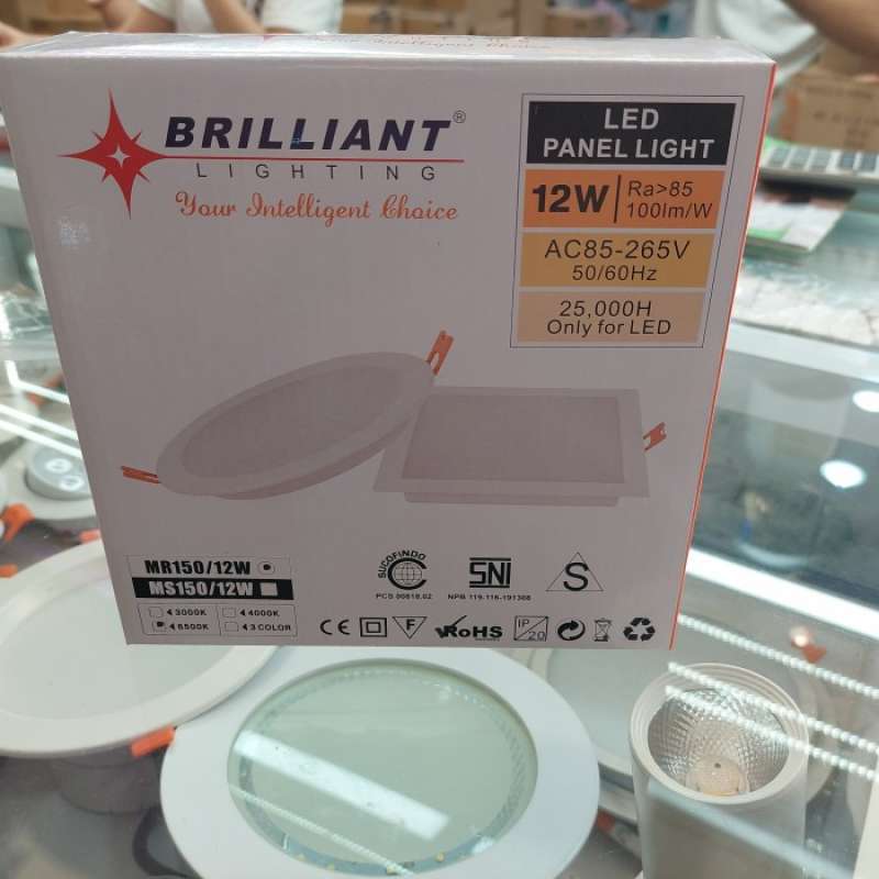 Jual Downlight BRILLIANT LED PANEL LIGHT 12Watt. AC85-265V MS150/12W di ...