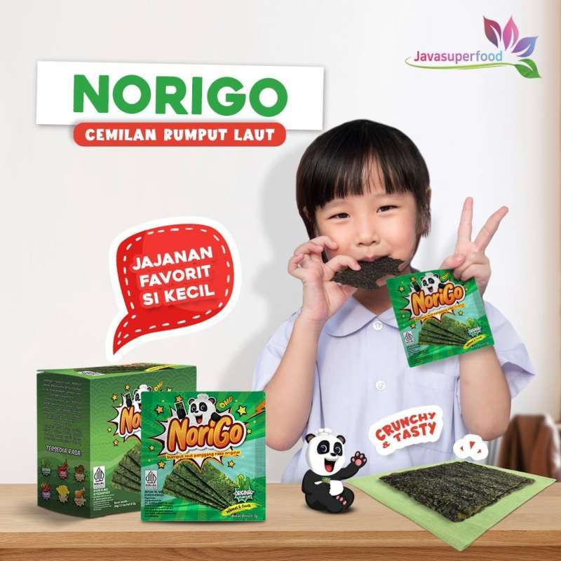 Jual Norigo - Nori Snack Seaweed Rumput Laut ORIGINAL ( 1 Box = 12 ...