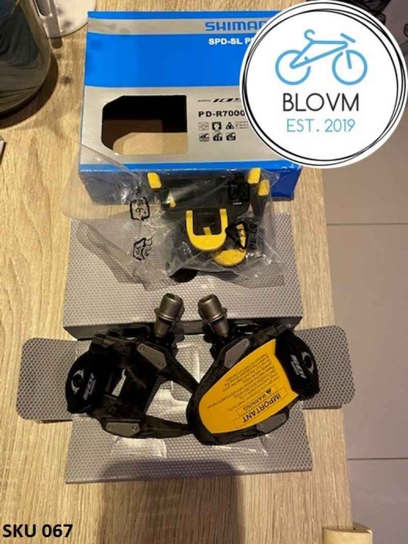 Promo Pedal Shimano 105 R7000 With Yellow Cleat Sh-11 Roadbike Cleat ...