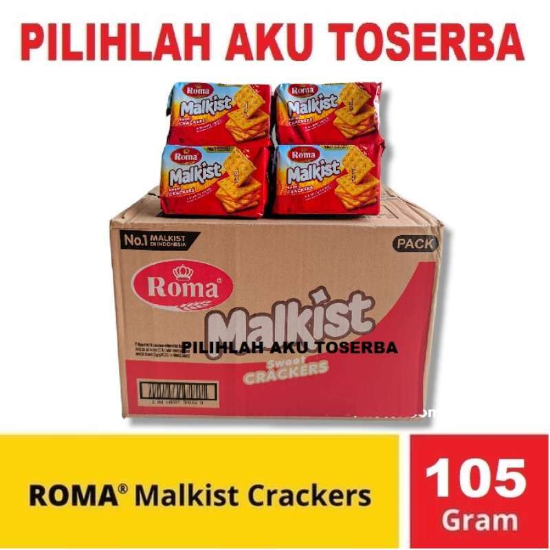 Promo Biskuit Roma Malkist Crackers 105 gr - ( HARGA 1 DUS isi 30 ...