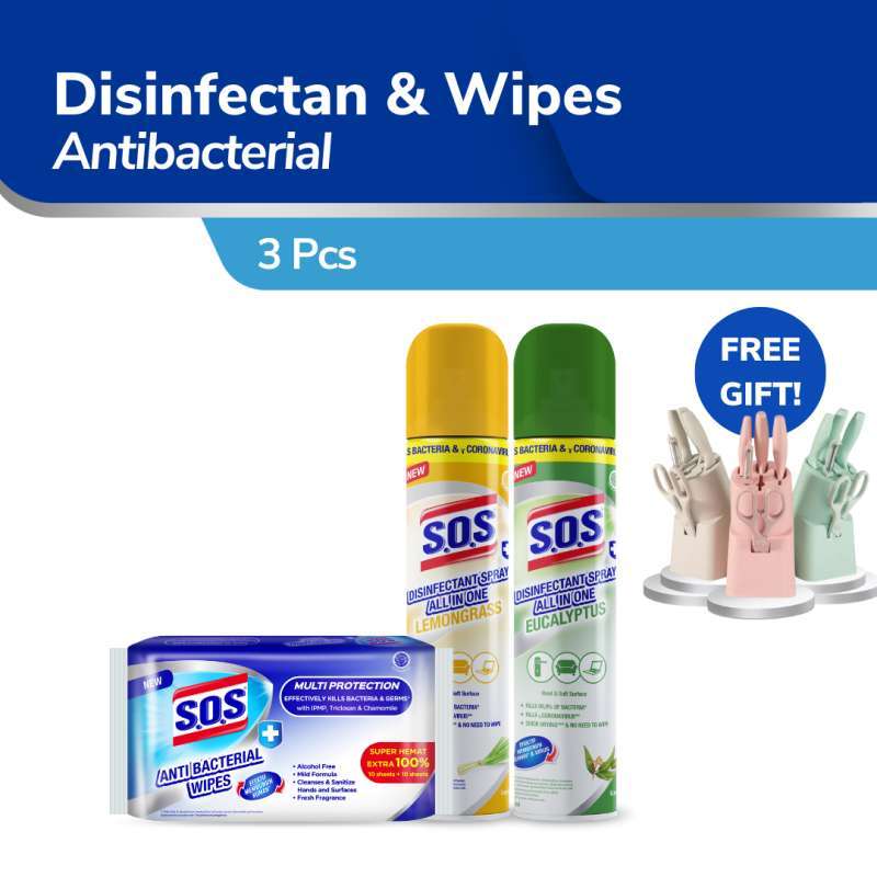 Jual FREE GIFT - SOS Lemongrass Disinfectant [250 mL] + SOS Eucalyptus ...