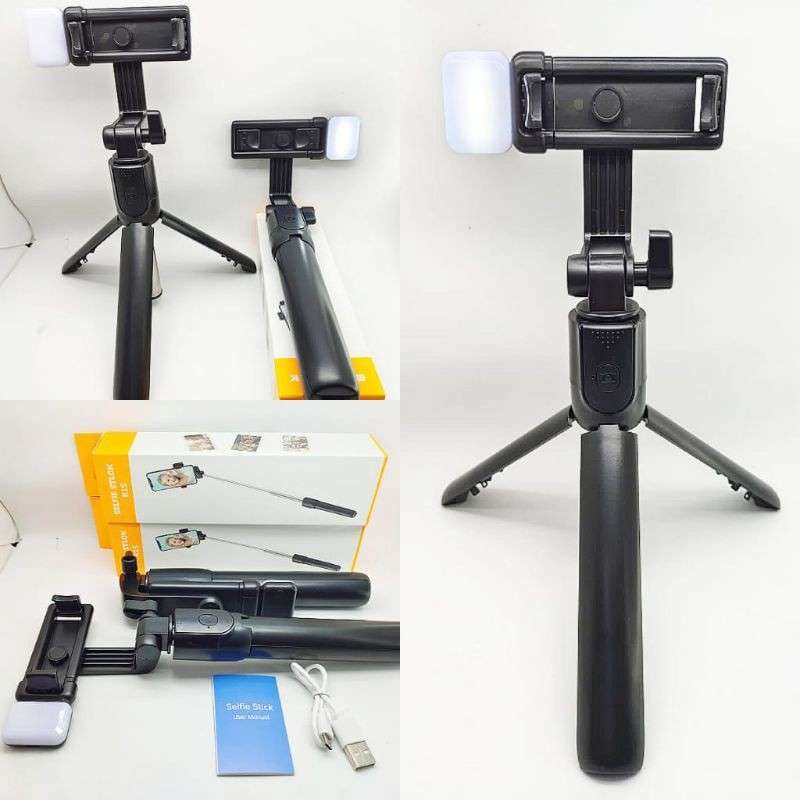 Jual Tongsis Bluetooth Led R1s 3in1 Remote Selfie Tongsis Tripod ...