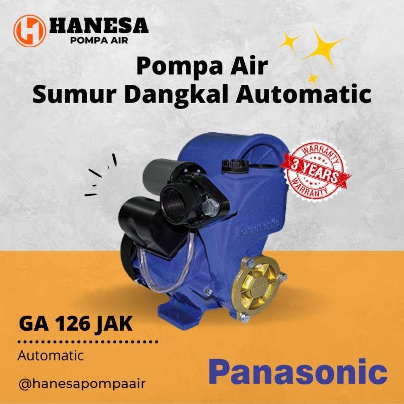 Jual Panasonic GA 126 JAK Pompa Air Sumur Dangkal Otomatis di Seller ...