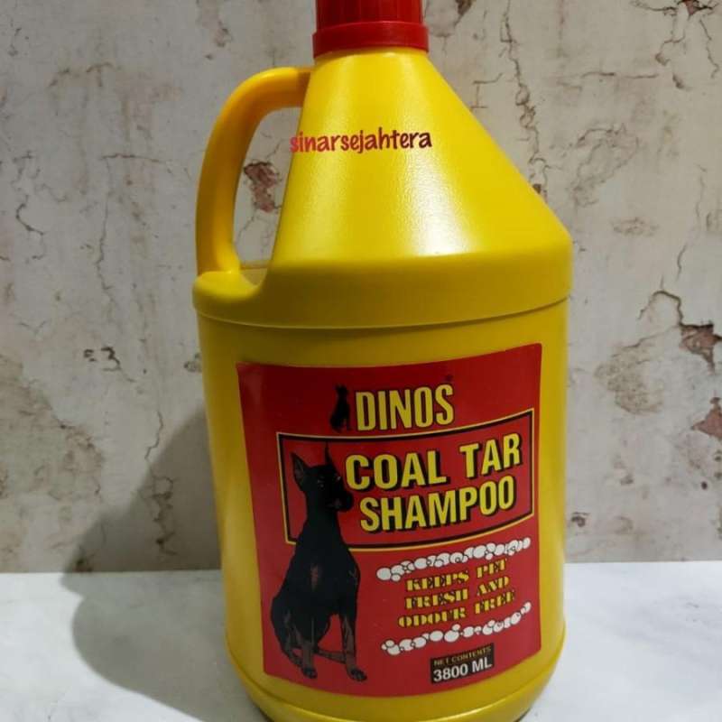 Jual Shampoo Dinos Coal Tar 3800ml Shampoo Anjing Gallon di Seller ...