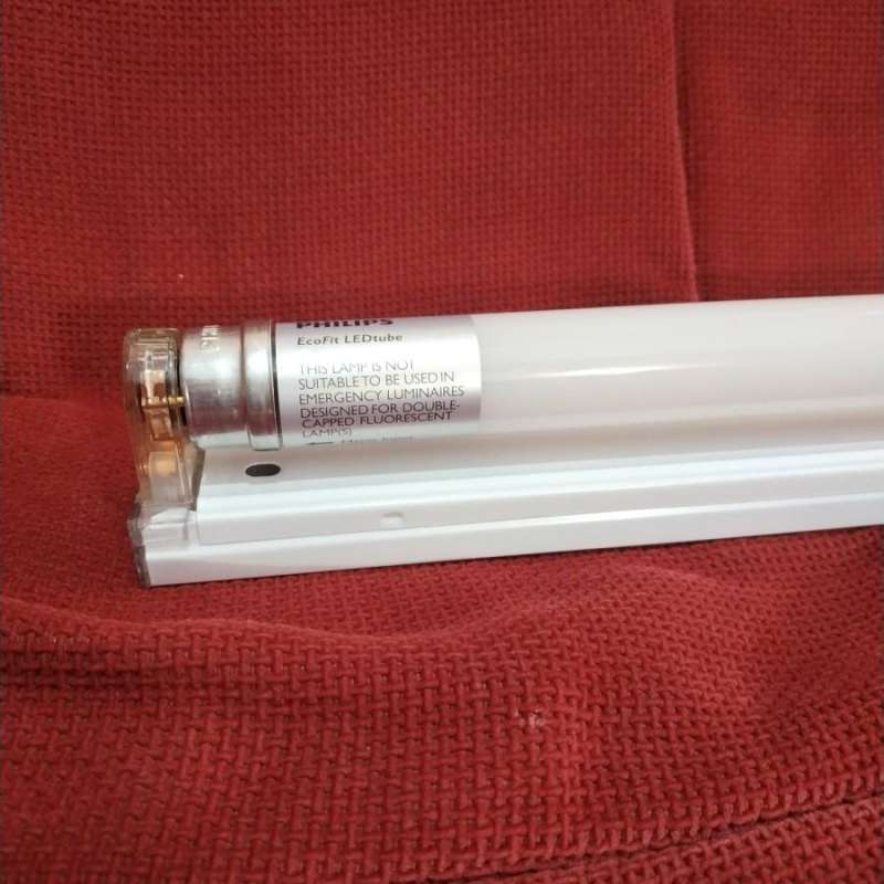 Jual Lampu Phiplips TL Led T8 Ecofit 16 Watt Putih + Kap 1200MM di ...