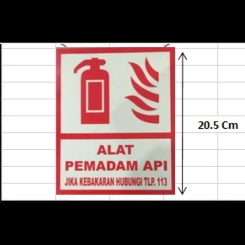 Jual Sign Alat Pemadam Api Akrilik Glow In The Dark Ukuran 16.5 X 20 ...