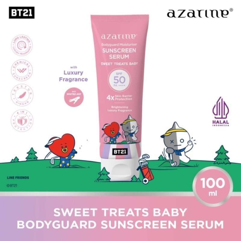 Jual Azarine X Bt21 Bodyguard Moisturizer Sunscreen Serum Spf50 Pa++ ...