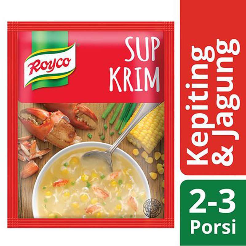 Jual ROYCO Sup Krim Kepiting Jagung 50g - Instant Crab Corn Cream Soup ...